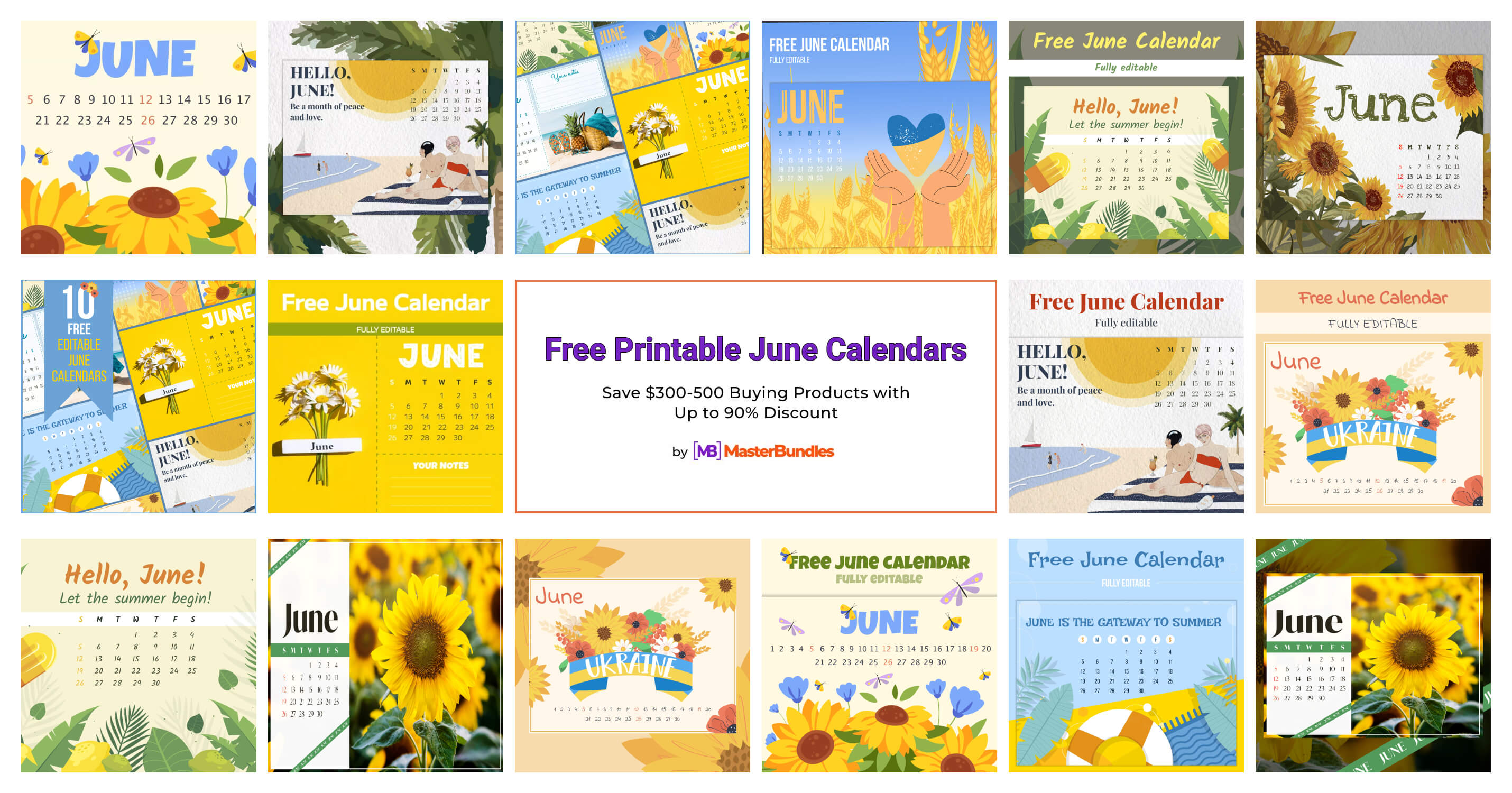 11+ Free Printable June Calendars for 2025 - MasterBundles