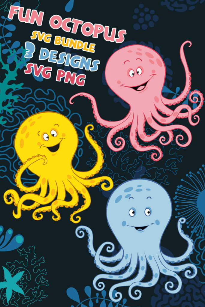 3 Fun Octopus SVG Designs – MasterBundles
