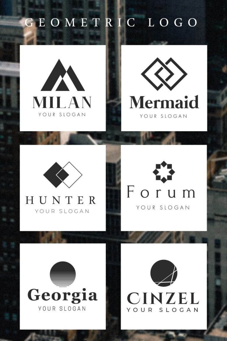 6 Geometric Logo Templates – MasterBundles