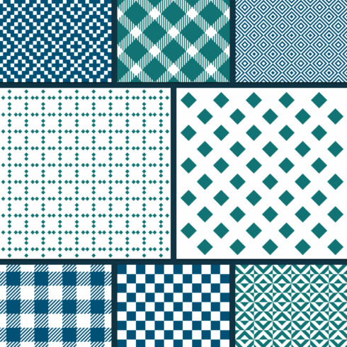 8 Turquoise Geometric Patterns – MasterBundles