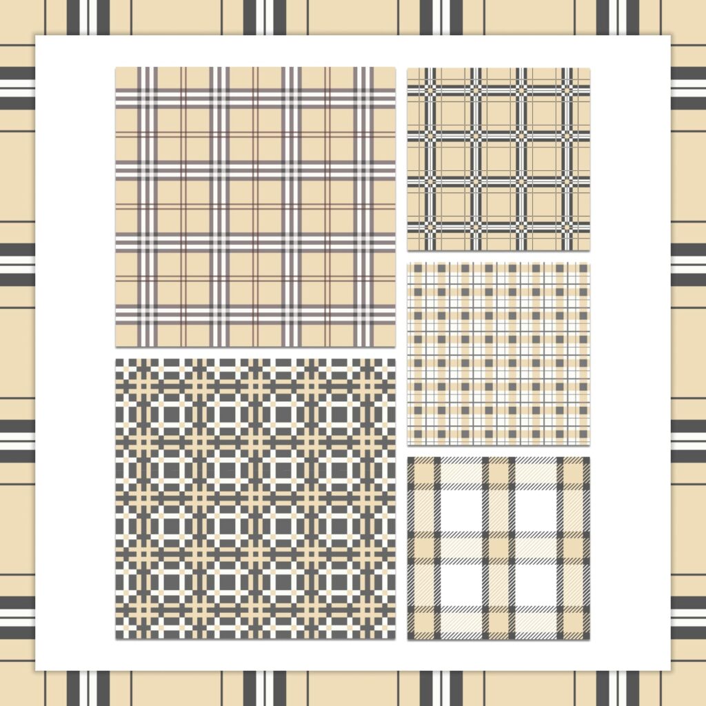 Beige Gingham Patterns – MasterBundles