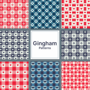 Red Gingham Patterns V1 – MasterBundles