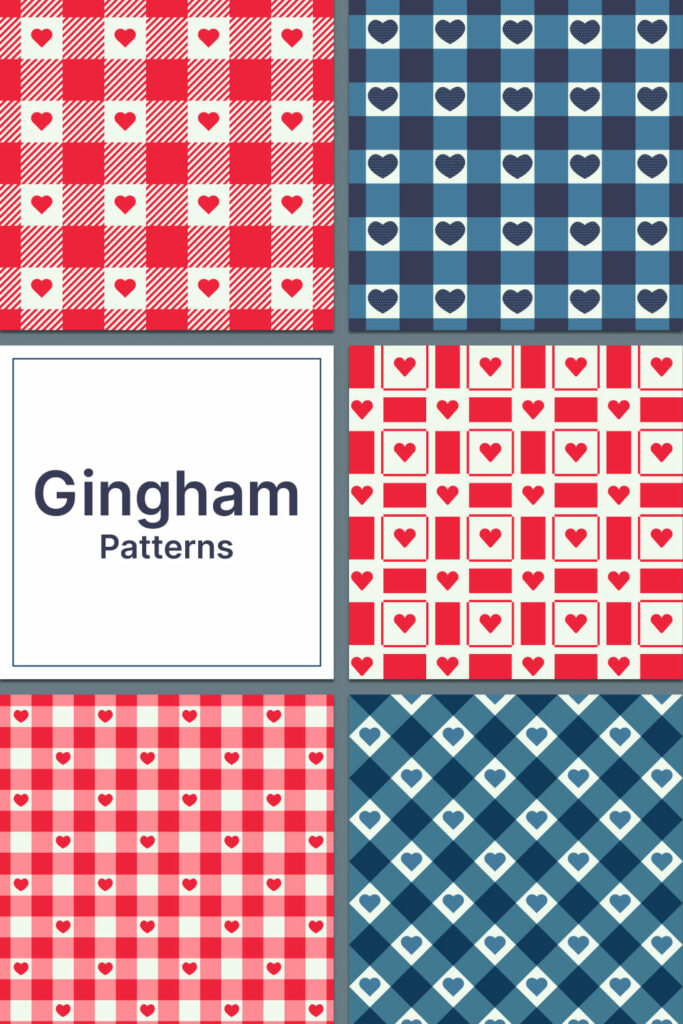 Pink & Grey Gingham Patterns – MasterBundles