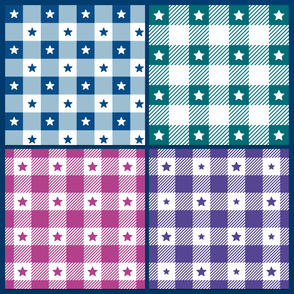 Colorful Gingham Patterns – MasterBundles