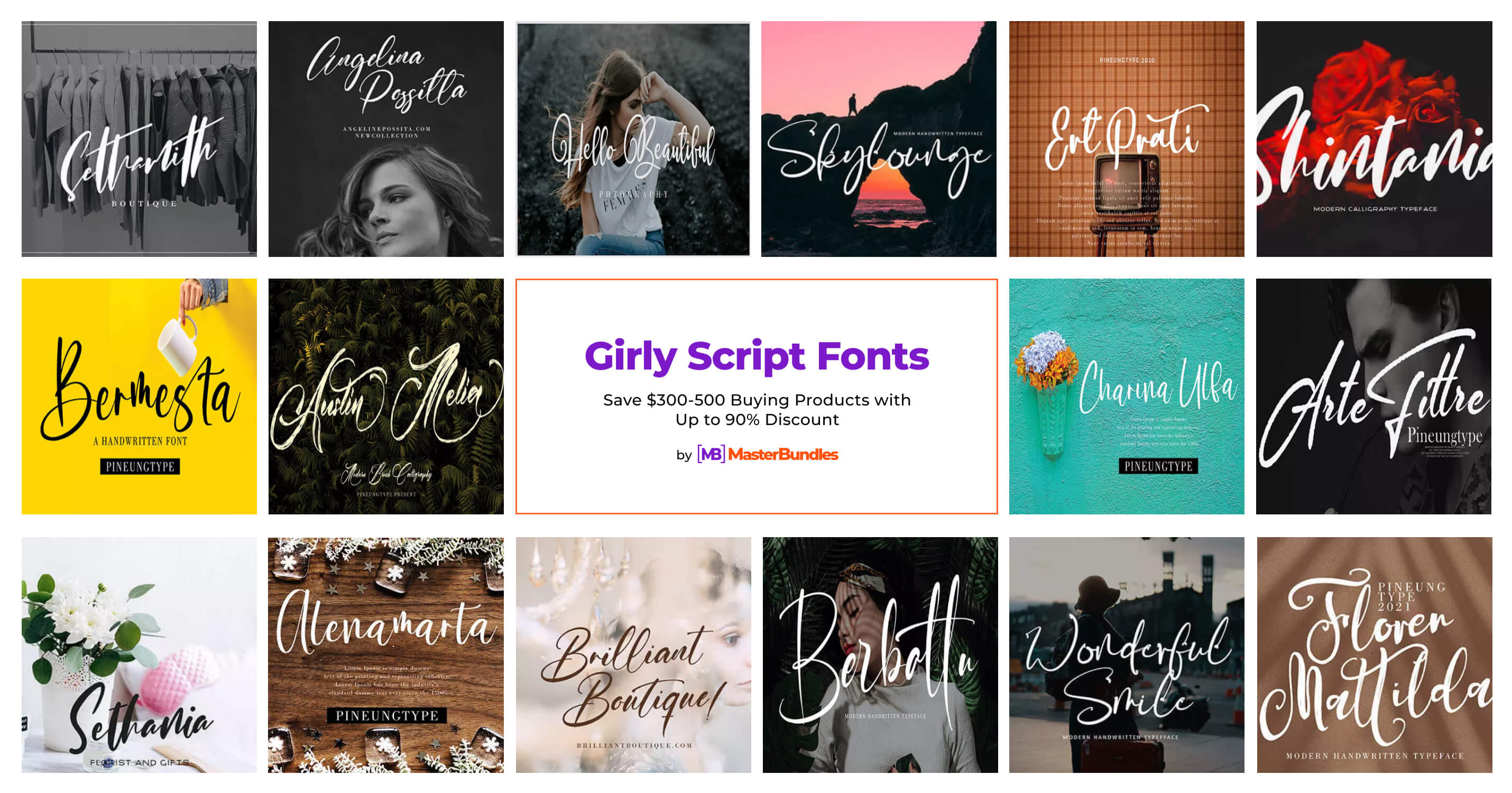 48+ Girly Script Fonts 2025 - MasterBundles