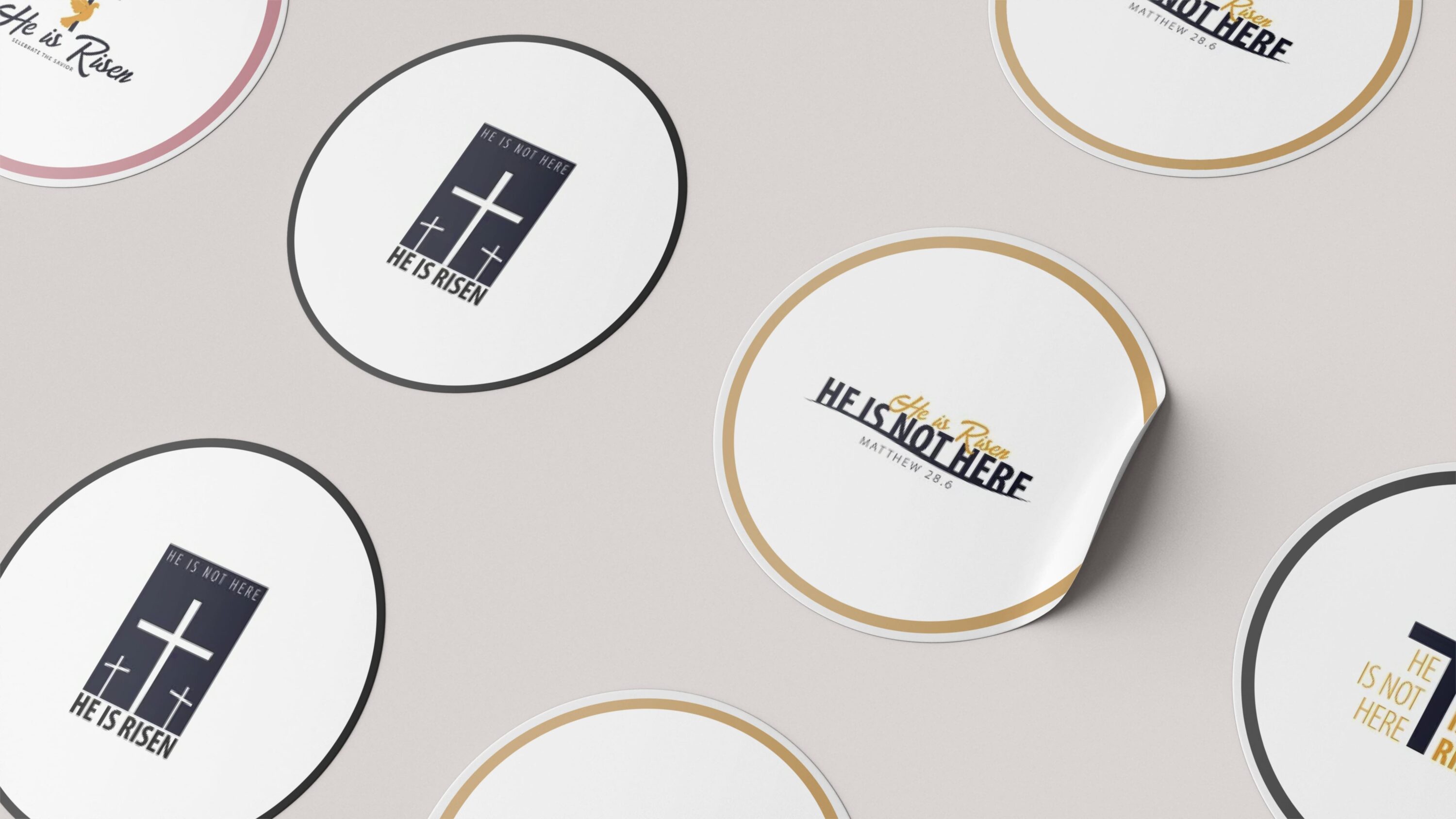 He is Risen. Easter Emblems/Logo – MasterBundles