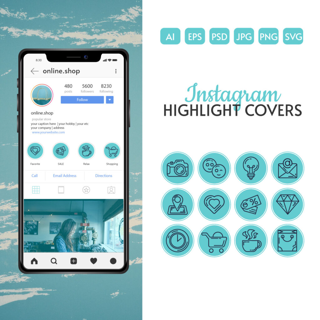 Business Instagram Highlight Cover Graphic - MasterBundles