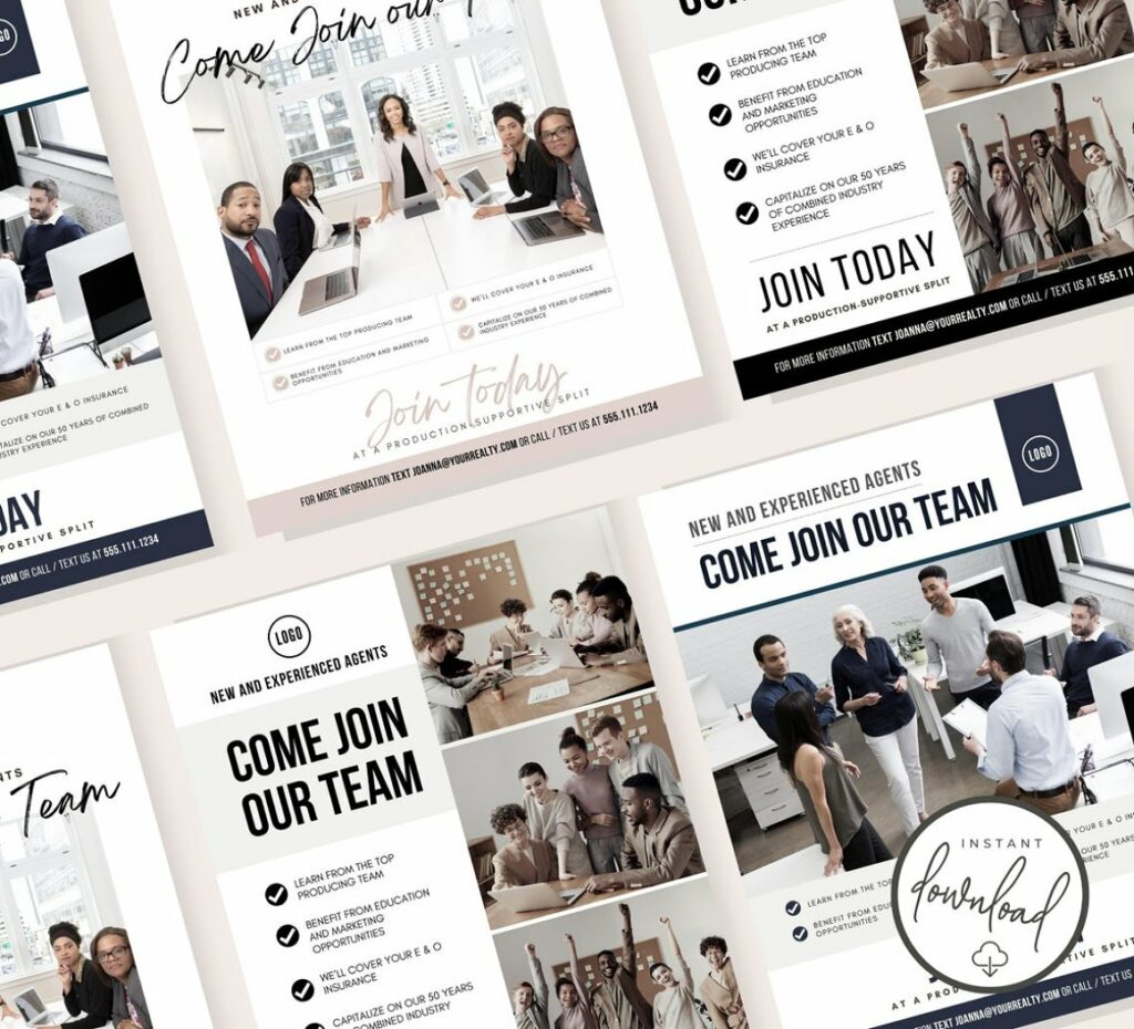 Real Estate Recruiting Flyer - CANVA – MasterBundles