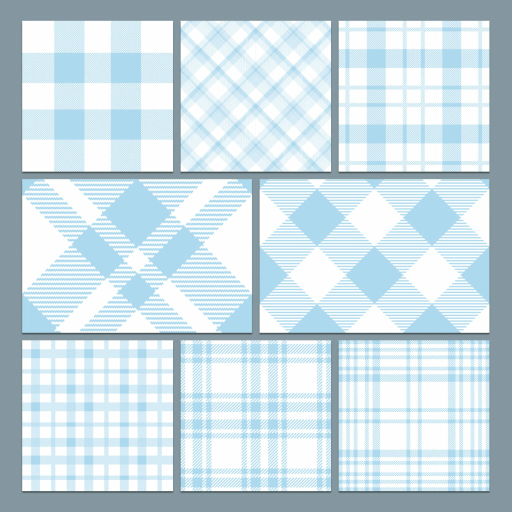Light Blue Gingham Patterns – MasterBundles