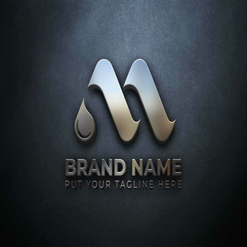 Drop water - Abstract letter M logo - MasterBundles