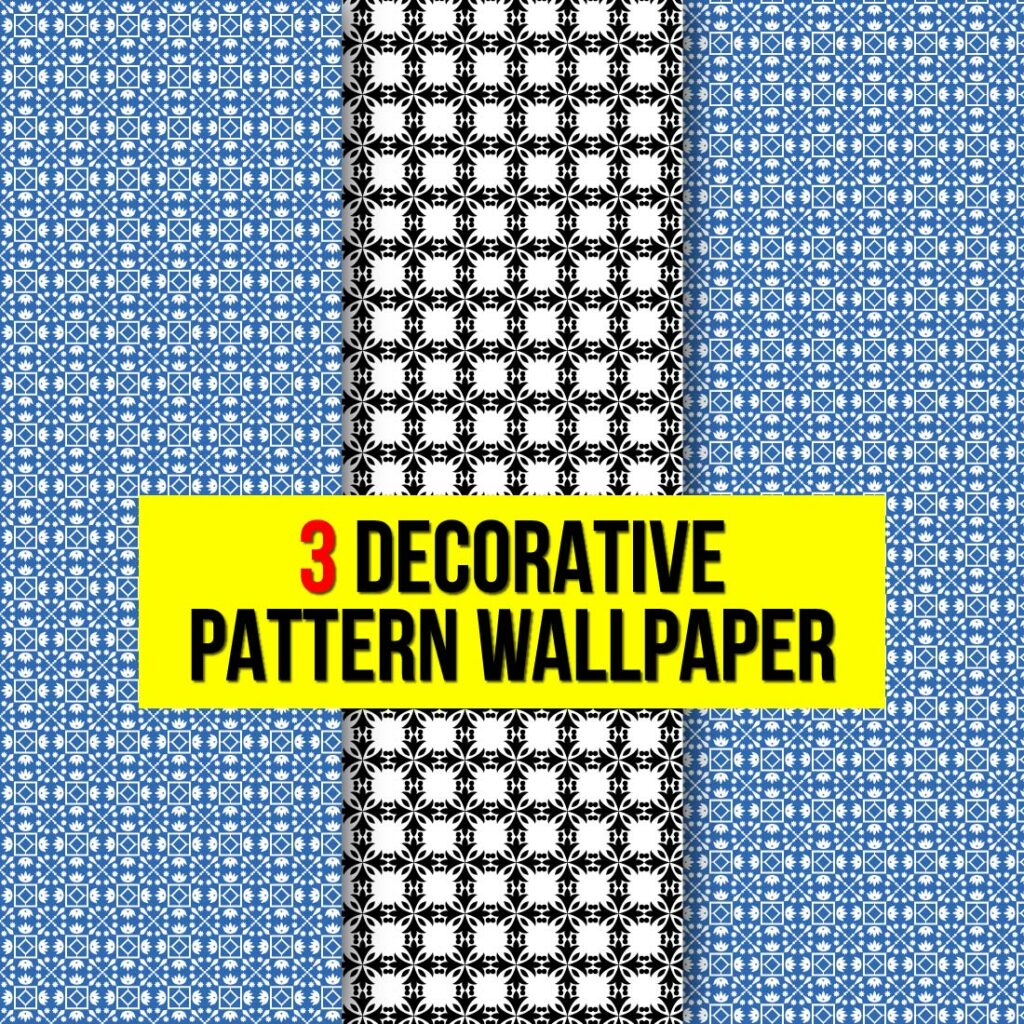 3 Decorative Pattern Wallpaper - MasterBundles