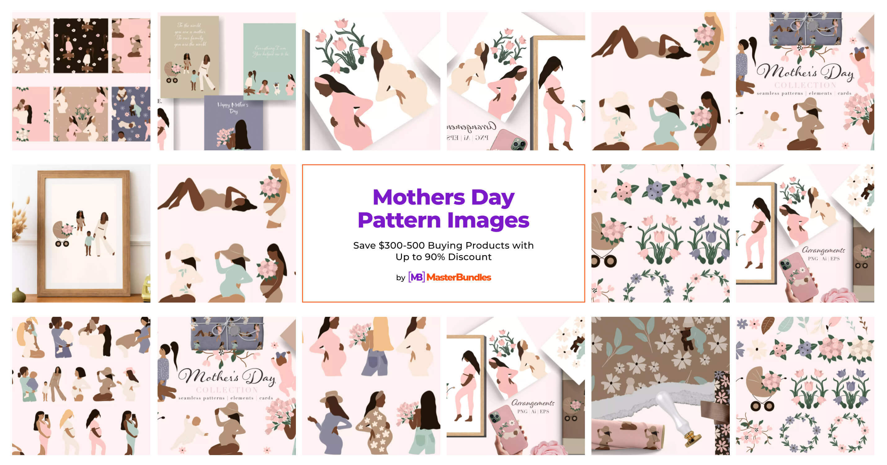 121+ Mothers Day Pattern Graphic Bundles 2025 - MasterBundles