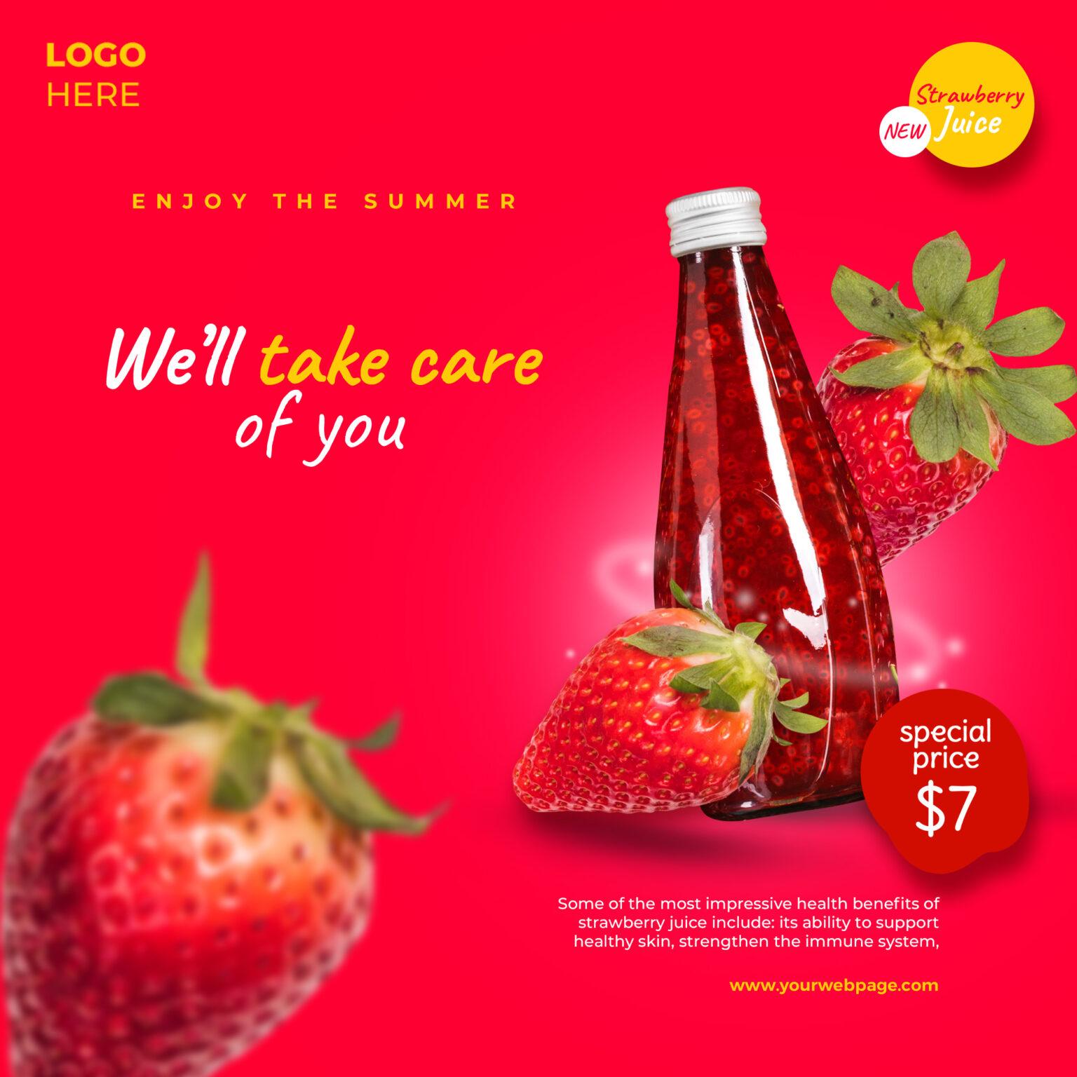 Juice Social Media Posts Templates - MasterBundles