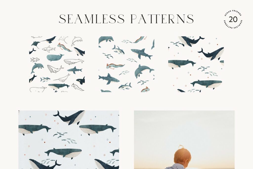 Ocean Animals: Colored & Outline – MasterBundles