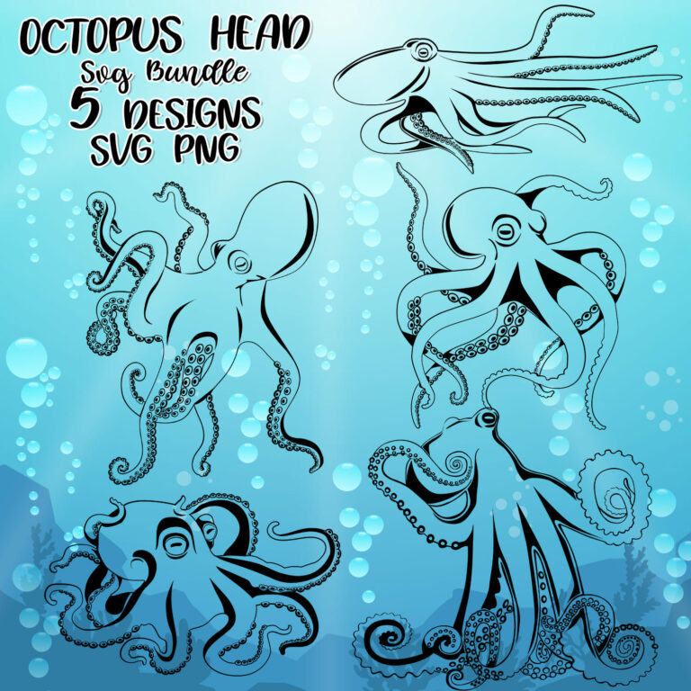 5 Octopus Head SVG Designs – MasterBundles
