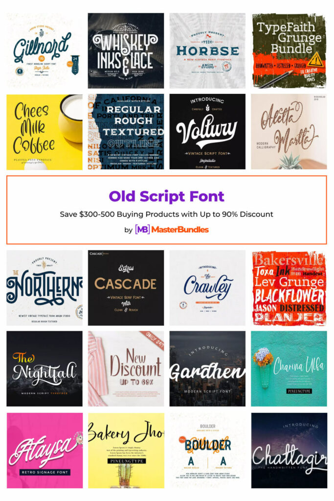 19+ Old Script Fonts 2022: Premium Products & Bundles - [MB]