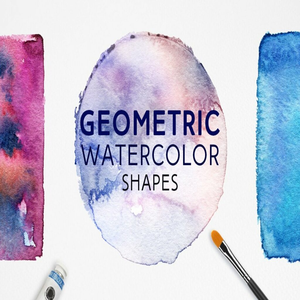 Geometric Watercolor Shapes – MasterBundles