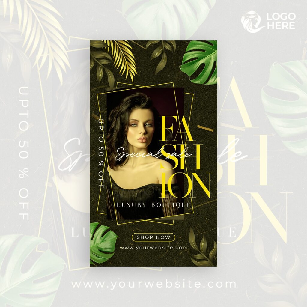 Fashion Instagram Post And Story Of Luxury Brand - MasterBundles