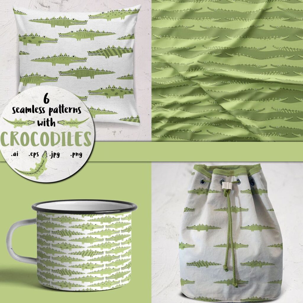 Patterns with Crocodiles – MasterBundles