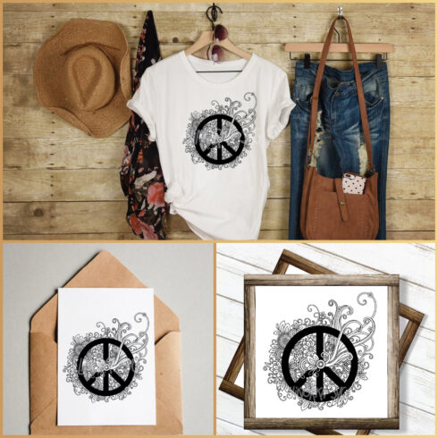 Peace Sign SVG | Peace Symbol SVG with Mandalas and Flowers – MasterBundles
