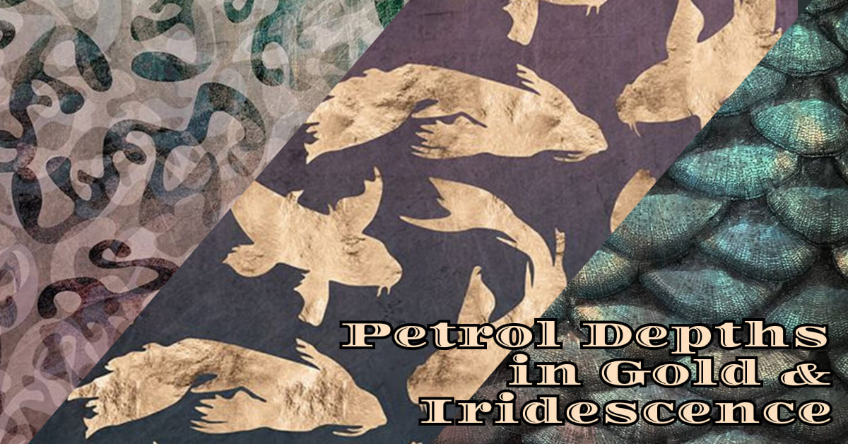 Petrol Depths in Gold & Iridescence – MasterBundles