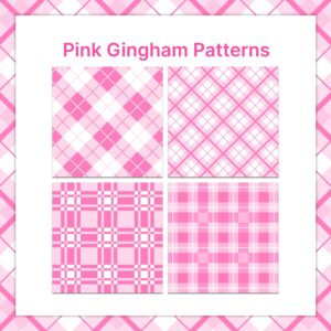 Pink Gingham Patterns V1 – MasterBundles