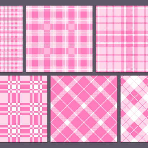 Pink Gingham Patterns V1 – MasterBundles