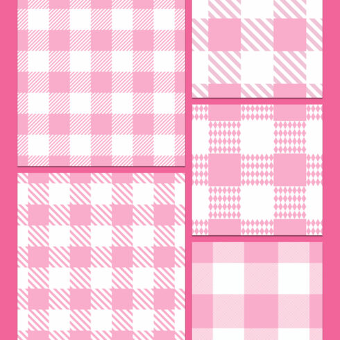 Pink Gingham Patterns V2 – MasterBundles