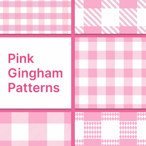 Pink Gingham Patterns V2 | Master Bundles