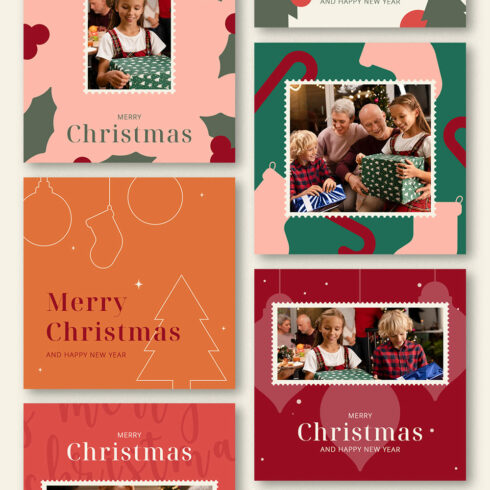 10 Happy Christmas Post Templates for Instagram | Master Bundles
