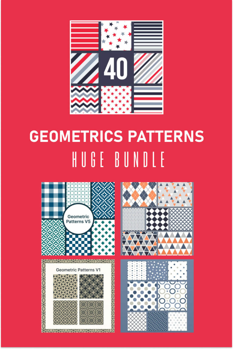 40 Geometrics Patterns Huge Bundle – MasterBundles