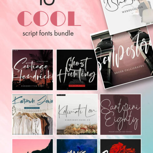 10 Cool Script Fonts Bundle | Master Bundles