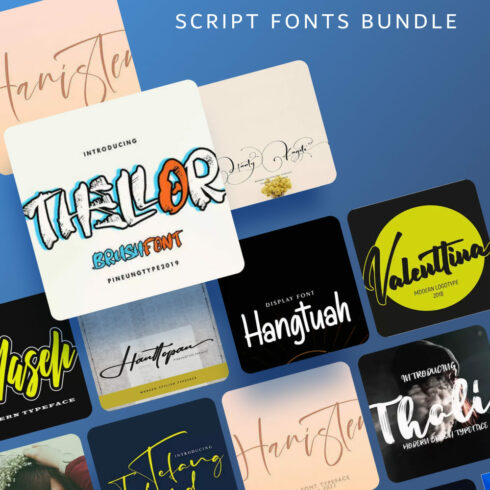 10 Fun Script Fonts Bundle | Master Bundles