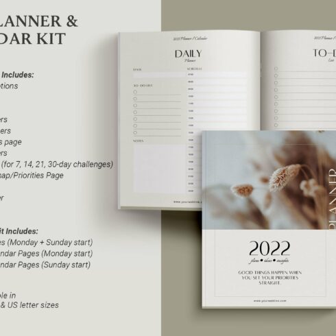 Canva Planner & 2022 Calendar Kit v4 | Master Bundles