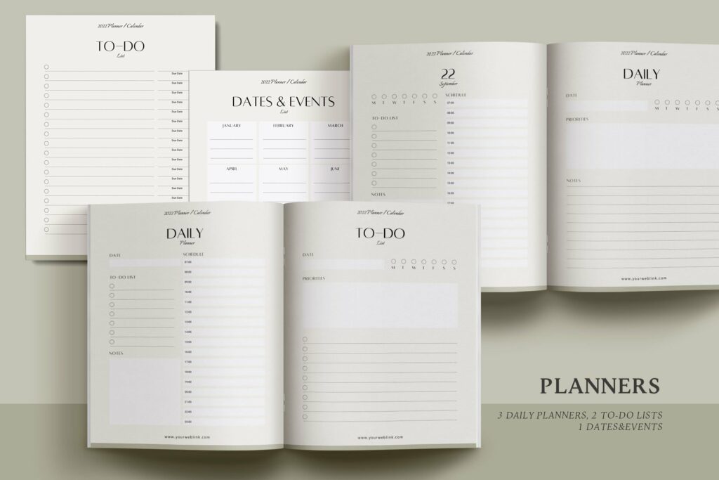 Canva Planner & 2022 Calendar Kit v4 – MasterBundles