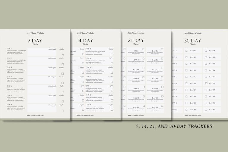Canva Planner & 2022 Calendar Kit v4 – MasterBundles