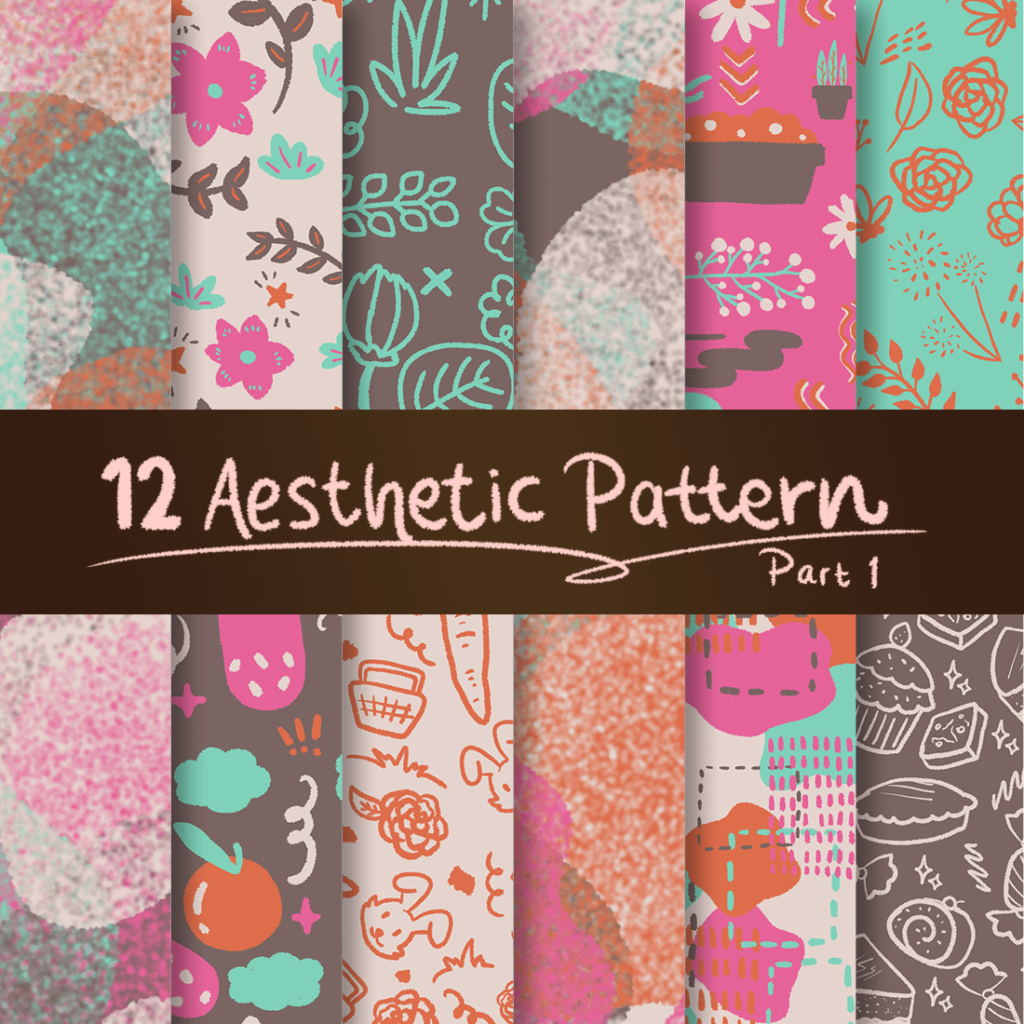 Aesthetic Colorful Pattern 1 | MasterBundles
