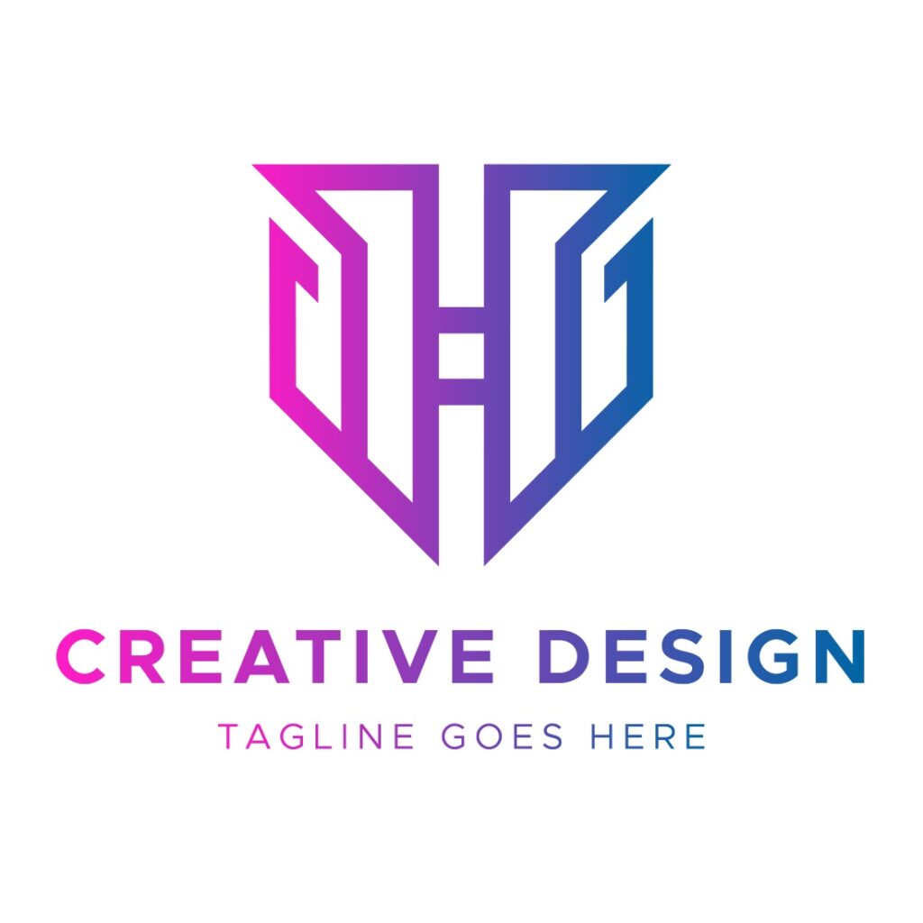 MH Letter Logo Design Template - MasterBundles