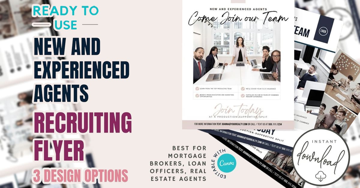 Real Estate Recruiting Flyer - CANVA – MasterBundles