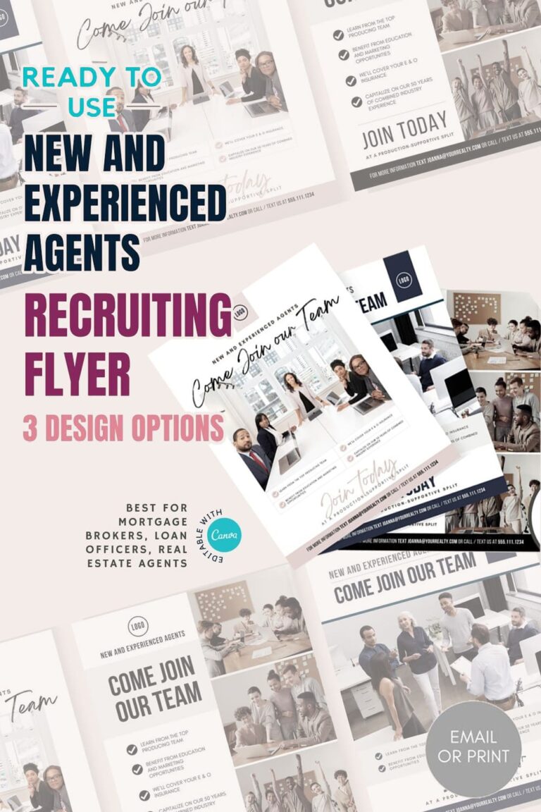 Real Estate Recruiting Flyer - CANVA – MasterBundles