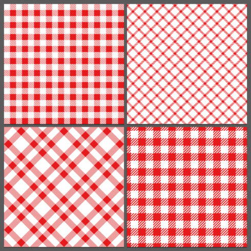 Red Gingham Patterns V1 – MasterBundles