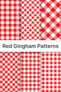 Red Gingham Patterns V1 – MasterBundles