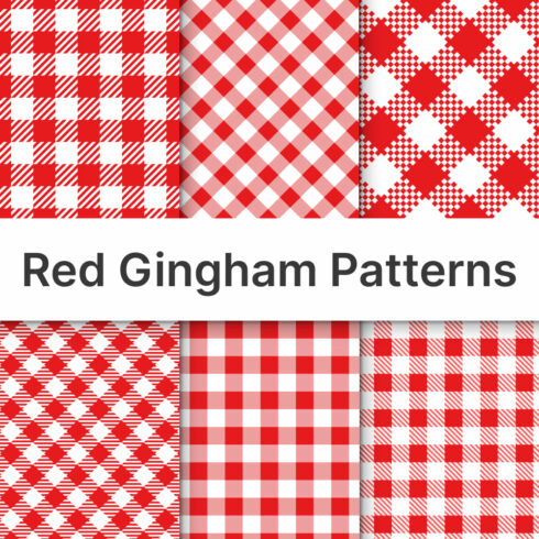 Red Gingham Patterns V1 | Master Bundles
