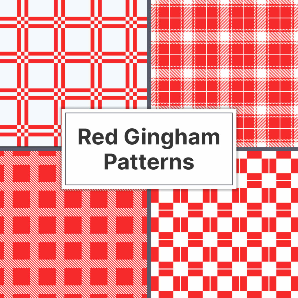 Red Gingham Patterns V2 – MasterBundles