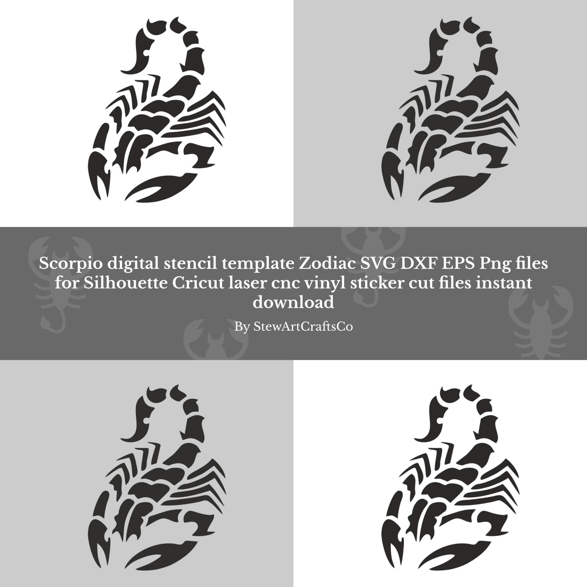 Scorpio Digital Stencil Template – MasterBundles