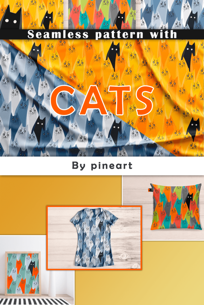 Seamless Pattern with Cats – MasterBundles