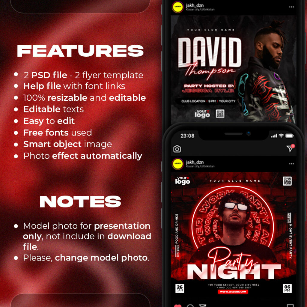 Redline Night Party Flyer Bundle - Only $9 - MasterBundles