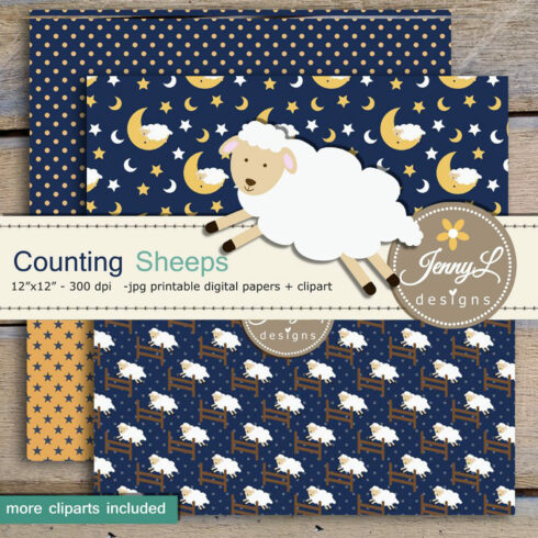 Sheep Digital Papers & Clipart | Master Bundles