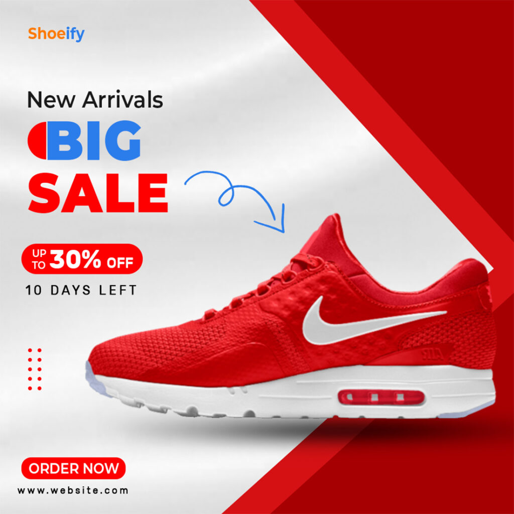 Shoe sale social media post Instagram and Facebook post banner template ...