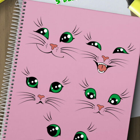 5 Simple Cat Face SVG Designs | Master Bundles